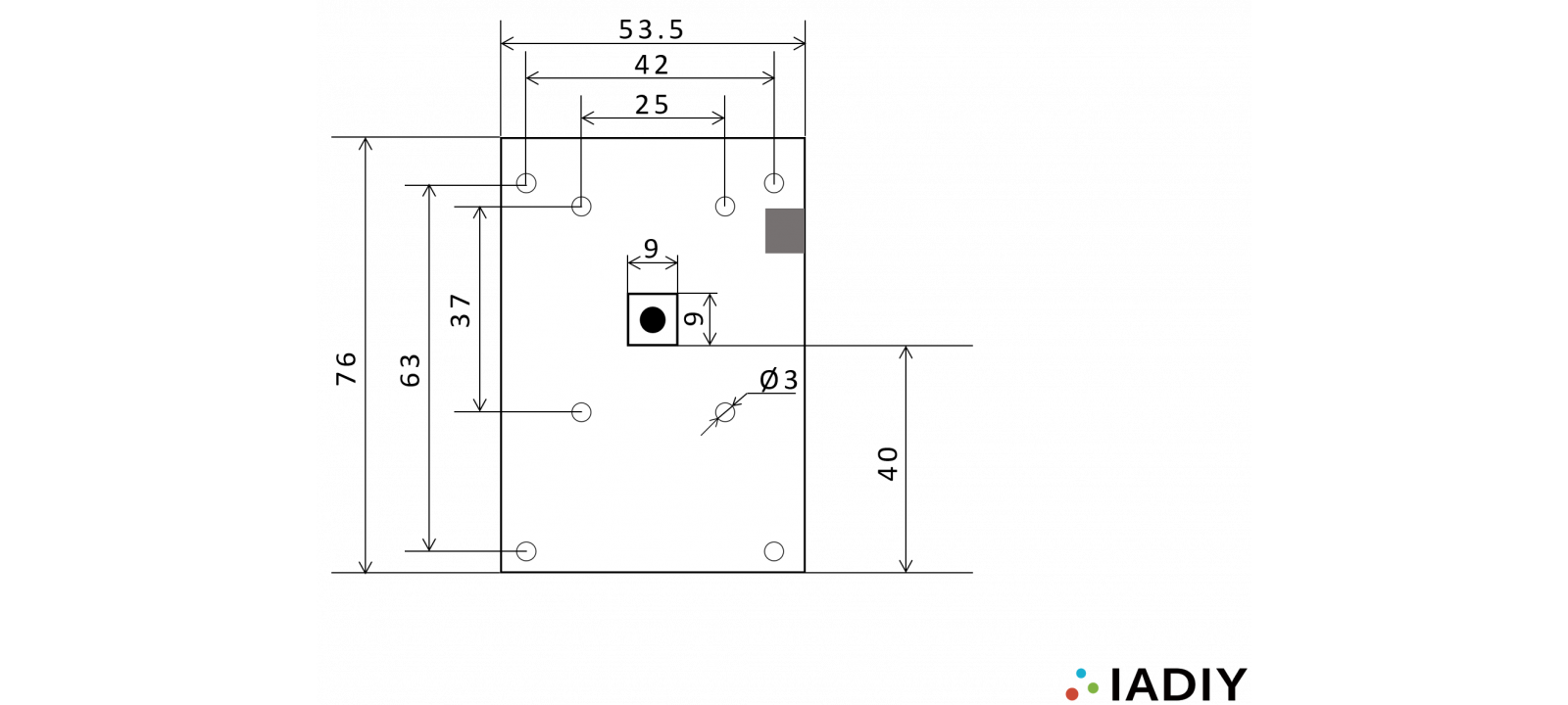 Monochrome(Black and White) AI camera module development board