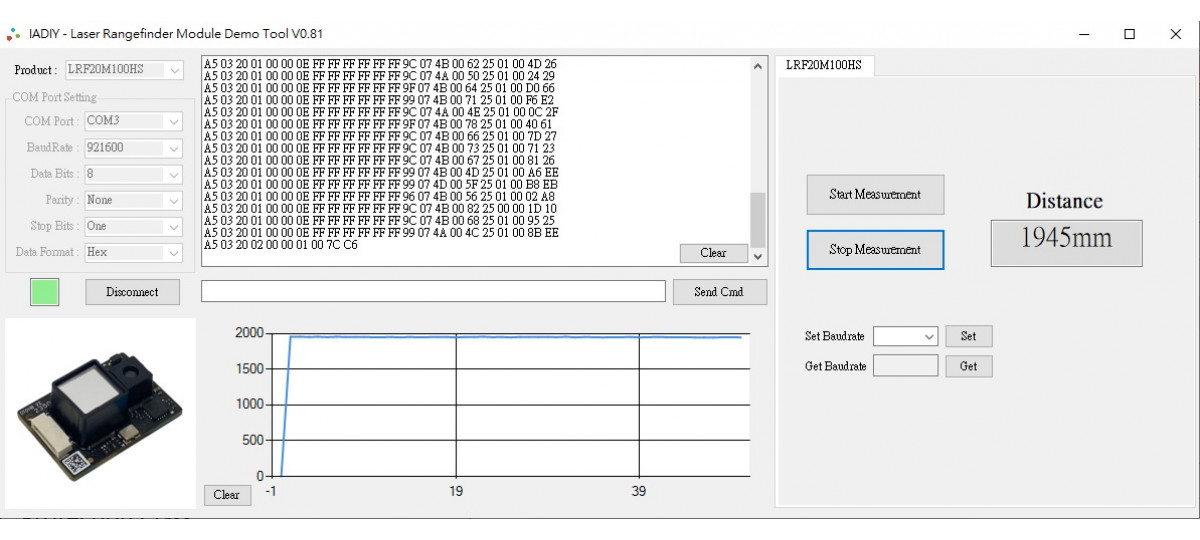 20m High Frequency Compact Laser Distance Sensor Module - IADIY Photonics